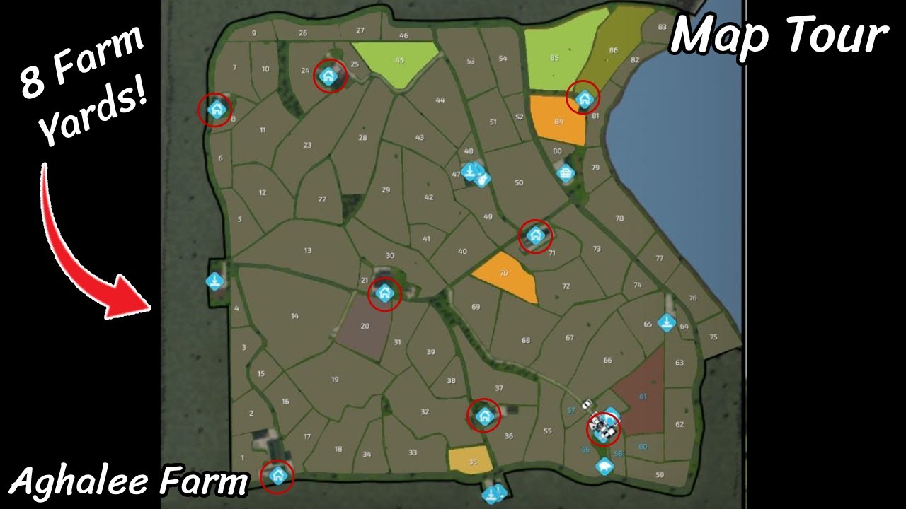 Aghalee Map Tour - 8 Farm Yards To Choose From! - Farming Simulator 22 ...