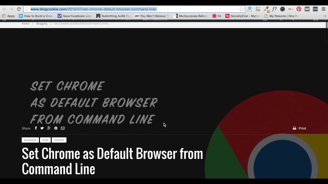 Set Chrome As Default Browser From Command Line YouTube Set Chrome As Default Browser From Command Line YouTube