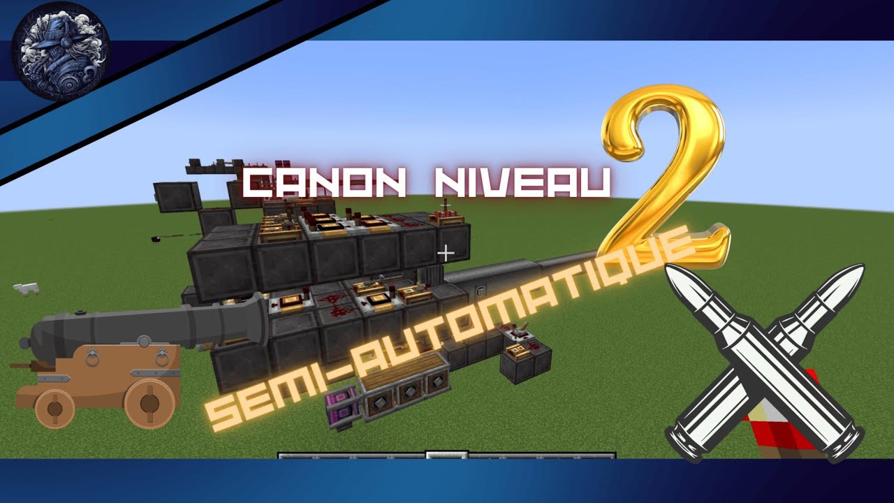 Minecraft create big cannons & create canon amélioré niveau 2 ! - YouTube
