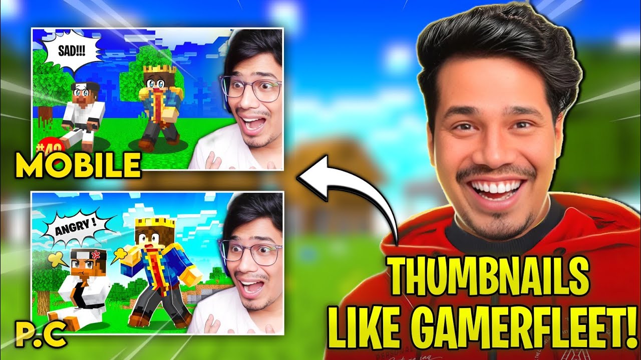 How to Make Thumbnails Like @GamerFleet in Mobile 🤩 | Hindi Tutorial 🔥 ...