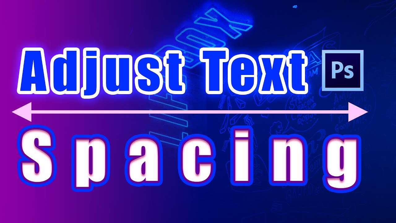 How to adjust spacing between the text in Photoshop ( Hindi ) - YouTube