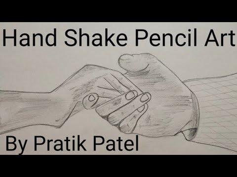 How to Draw Hand Shake!! ️ ️Amazing Pencil Art By Pratik Patel - YouTube