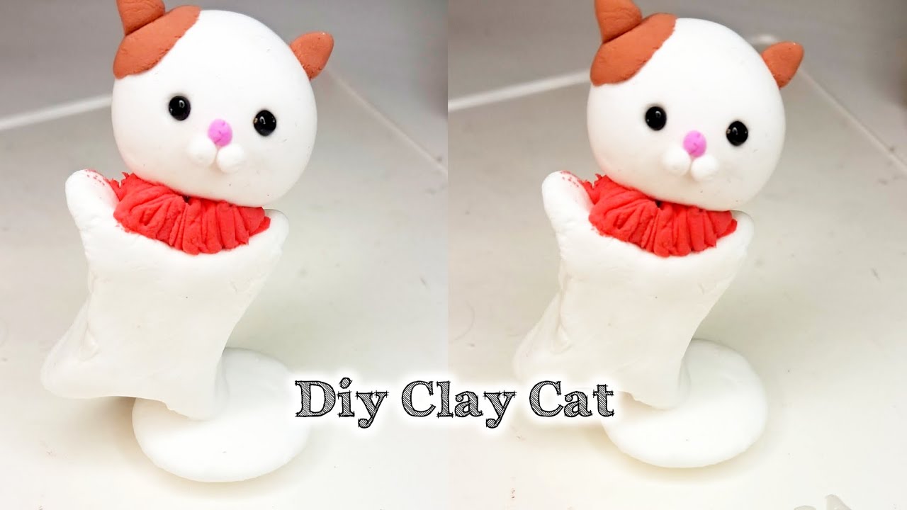 Sculpt Your Own Cat/ DIY Clay Crafting Fun/DIY Clay Cat Tutorial for ...