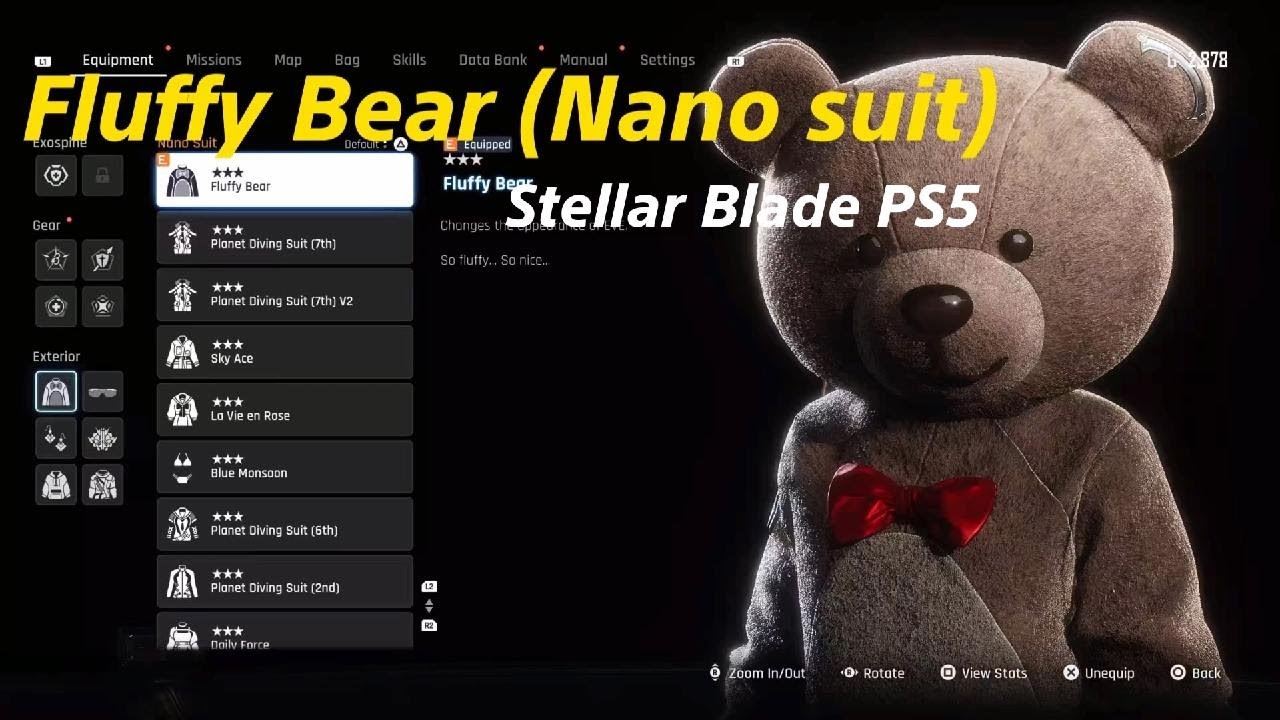 Fluffy Bear (Nano suit) | Stellar Blade PS5 - YouTube