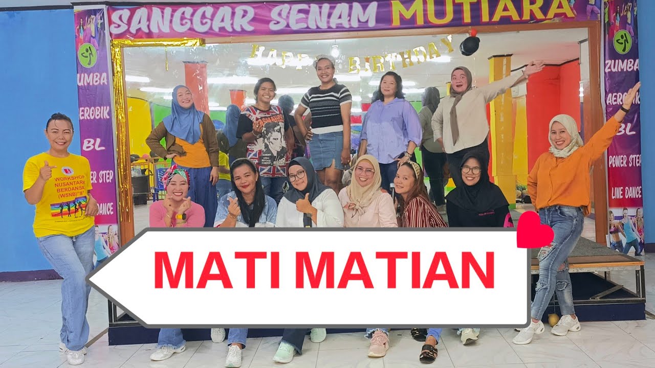 LINE DANCE MATI MATIAN Remix || MUTIARA LINE DANCE || Chore : Melanie😍 ...