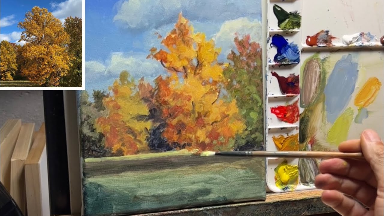 Quick and Loose Landscape with Acrylics !! - YouTube