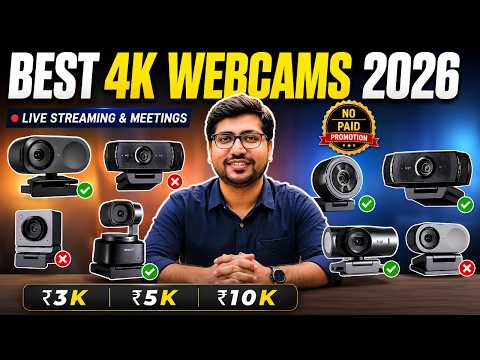 Best 4K Webcam in india 2026📷Best 4K Webcam for Streaming🔥Best Webcam For PC🔥Best Webcam For laptop