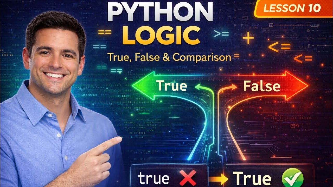 Python Booleans & Comparison Operators Explained (Part 10) | Python Beginner Tutorial - YouTube