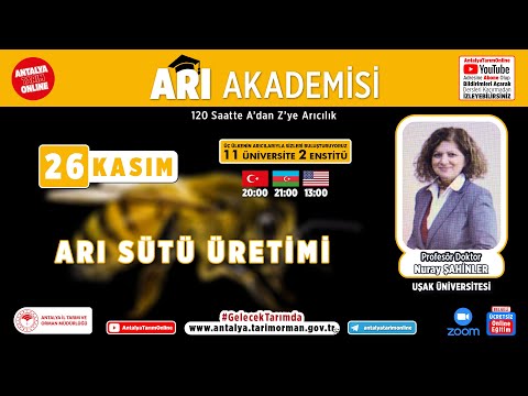 ARI AKADEMİSİ-21 ARI SÜTÜ ÜRETİMİ PROF. DR. NURAY ŞAHİNLER