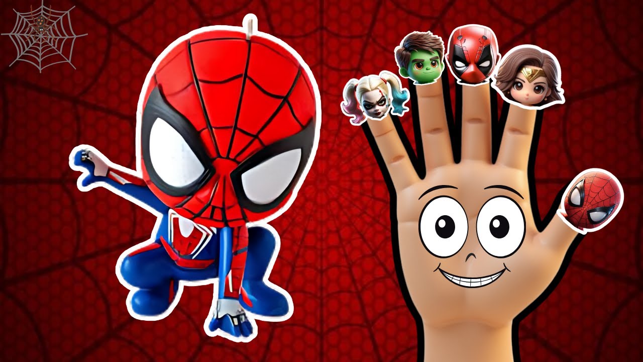 Spider Man Finger Family | Superhero Finger Family Song and Nursery ...