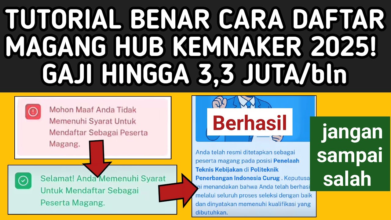 TUTORIAL CARA DAFTAR MAGANG HUB KEMNAKER 2025 AGAR LOLOS - YouTube