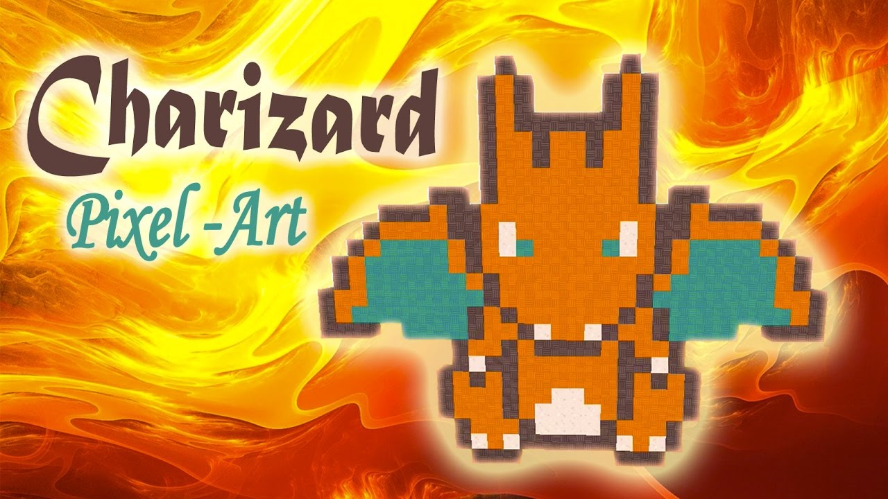 Minecraft: Pokémon CHARIZARD Tutorial (Pixel-Art) - YouTube