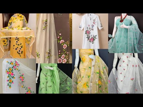 Latest hand painted dress design fabric painting dress design ideas ...