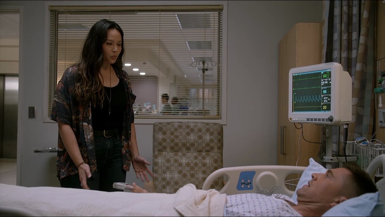 Lucy Visits Tim in the Hospital & Stays with Him on The Rookie 5x05 ...