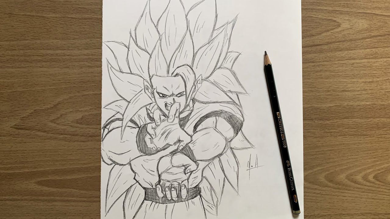 How to Draw Goku SSJ3 Step by Step || Goku Drawing Tutorial || Dragon ...