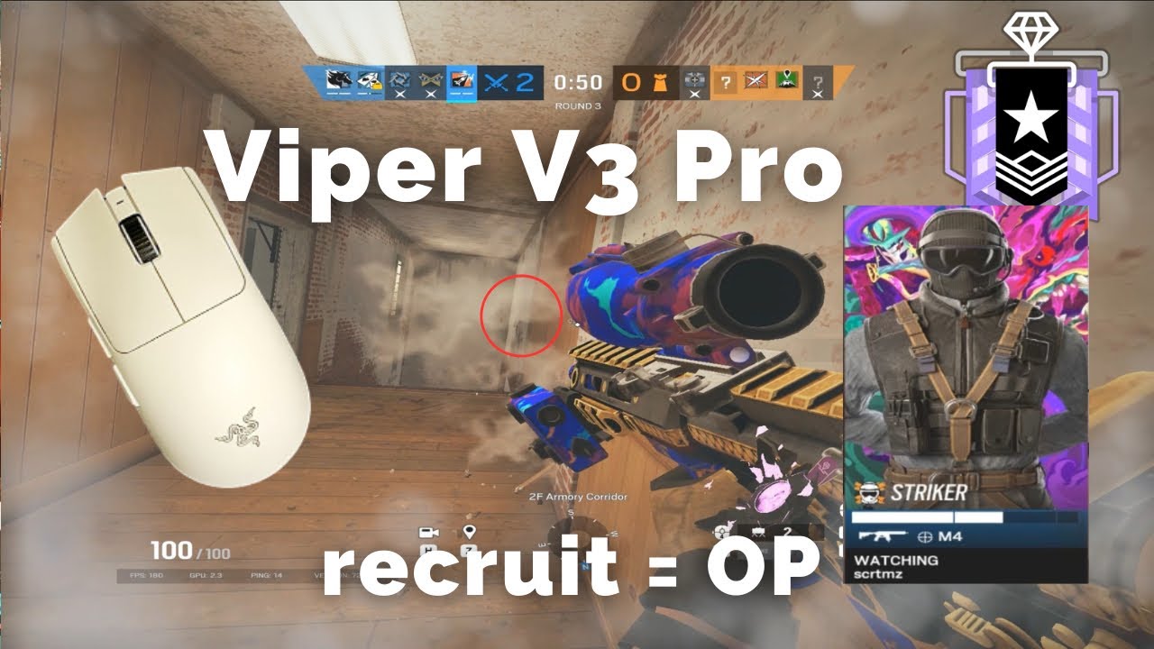 Viper V3 Pro did this to my aim | Rainbow Six Siege - YouTube