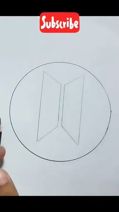 How to draw BTS logo|| BTS symbol drawing #bts #shorts #youtubeshorts ...