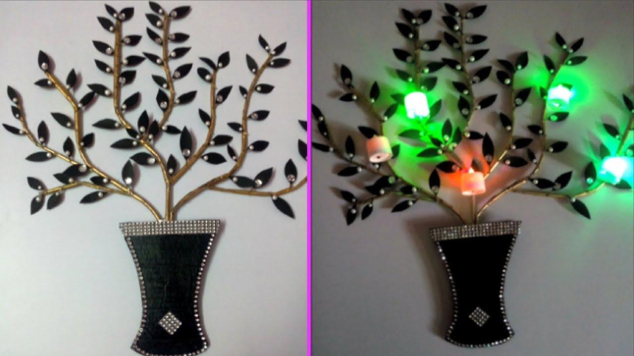 DIY How to make Newspaper Tree Wall Hanging | DIY -Wall decor/room ...
