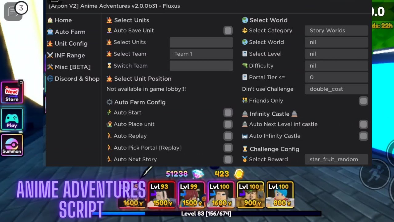 Anime Adventures Script Roblox Work for Mobile as well as Pc - YouTube