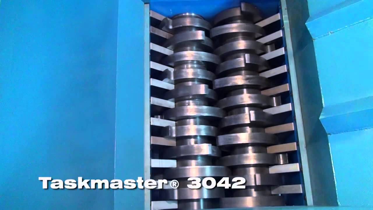 Industrial Shredder - Franklin Miller Taskmaster TM3000 - YouTube