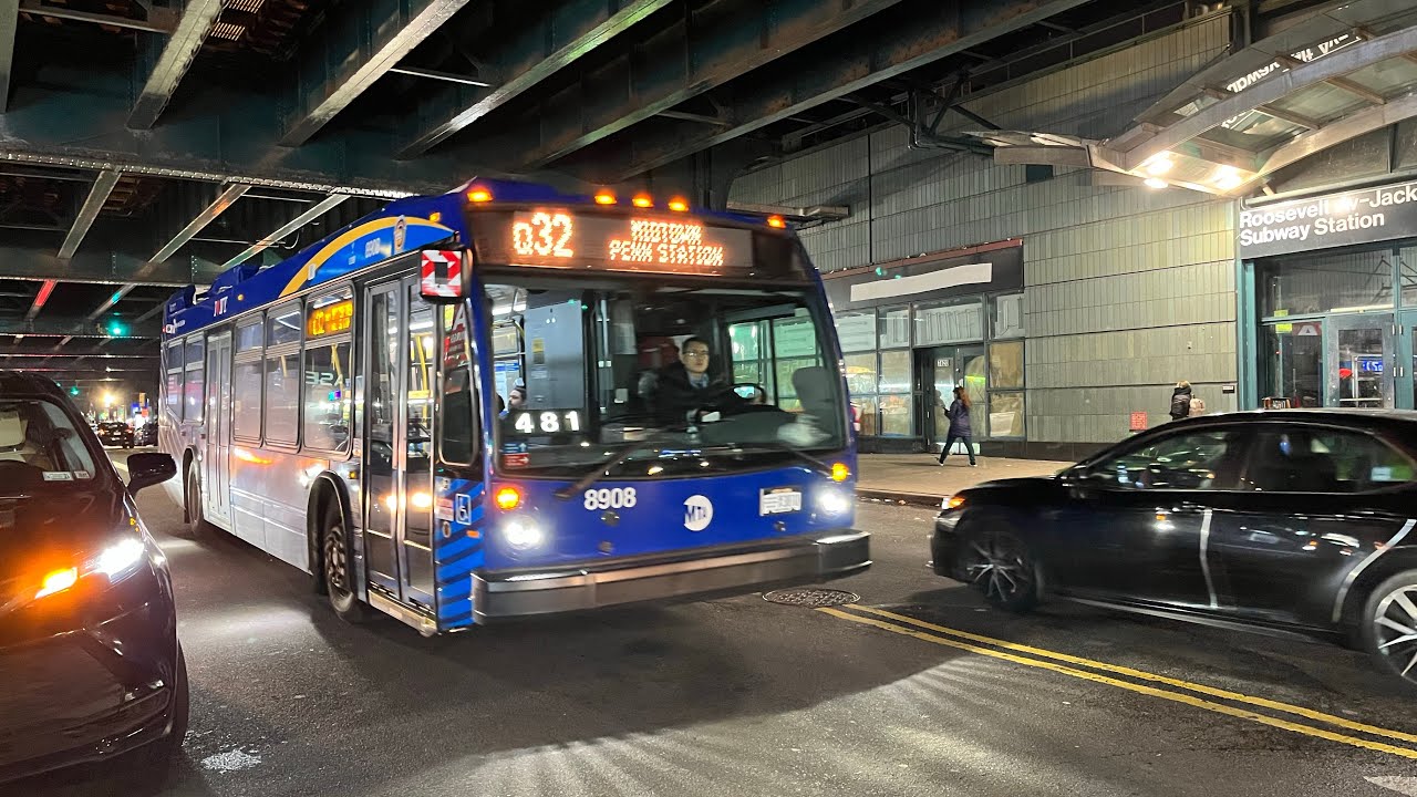 MTA NYCTA: On Board 2022 Novabus LFS #8908 On The Q32 Local Bus Route ...