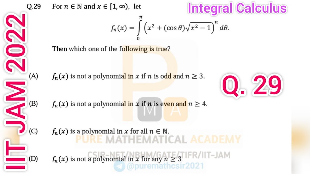 Iit Jam 2022 Real Analysis Solution | Question 29 | Pure Mathematical ...