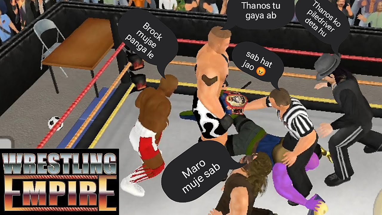 Tag Team War Game Match Brock Lesnar eliminated Thanos | Wrestling Empire Gameplay - YouTube