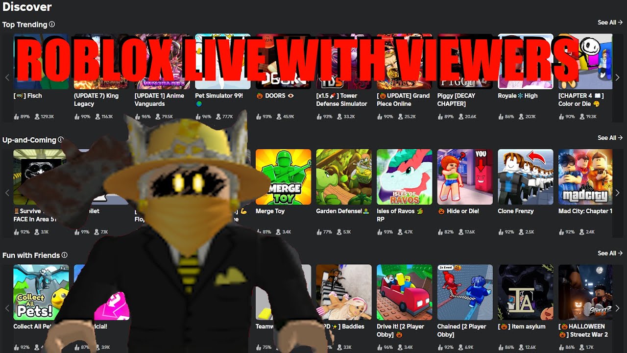 ROBLOX LIVE WITH VIEWERS - YouTube