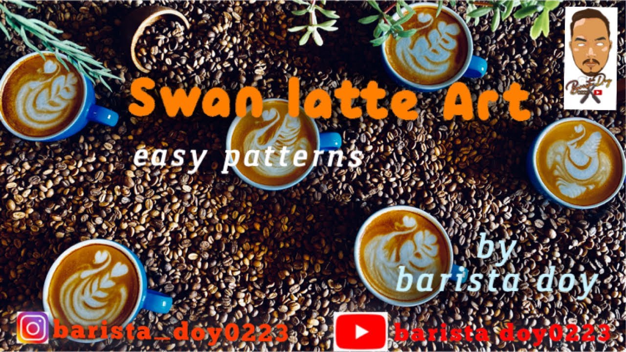 Swan Latte Art pattern tutorial | pattern combinations #baristadoy # ...