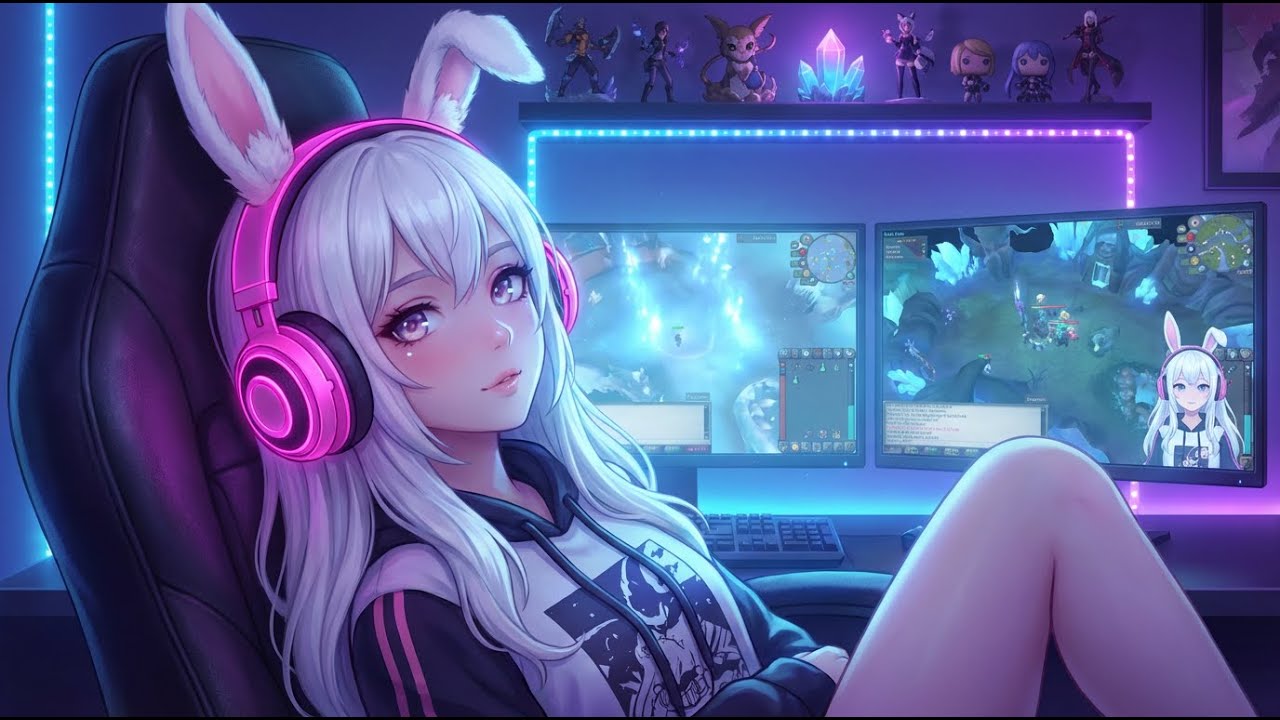 Pink Neon Gaming Setup — Hyperpop Energy Boost - YouTube