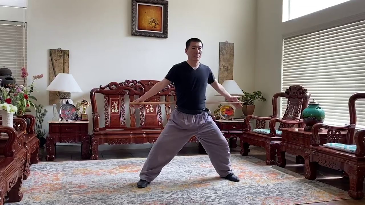 ShaoLin Staff workout for up-body flexibility - YouTube