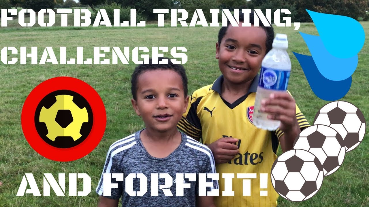 FOOTBALL TRAINING, CHALLENGE WITH FORFEIT - YouTube
