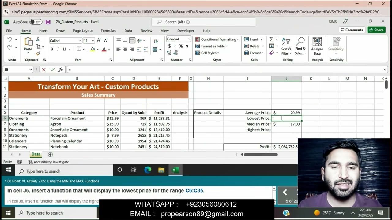 Excel 2A Simulation Exam | excel 2A Simulation Exam | Excel 2A and 2B Simulation Exam | excel 2A ...