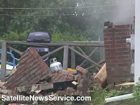 DENNIS, MA- House Lifted Off Foundation by Explosion - YouTube