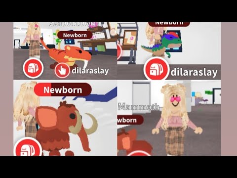 ADOPT ME GIVEAWAY (SABERTOOTH,DILOPHOSAURUS AND WOOLY MAMMOTH) Pet ...