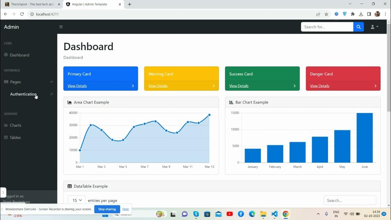 How to Build Responsive Admin Dashboard with Angular 16+? - YouTube