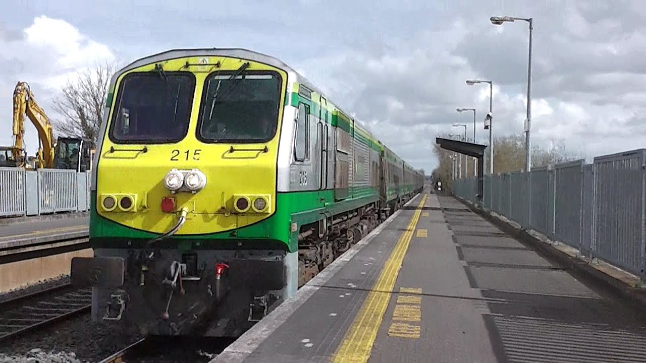 IE 201 Class Loco 215 + Mark 4 Intercity Train - Monasterevin, Kildare ...