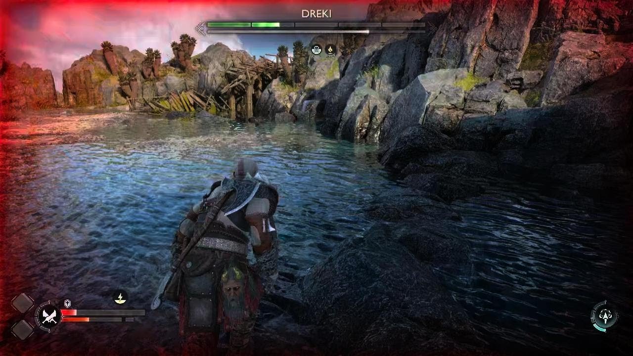 God of War Ragnarök Big Lizard Fight - YouTube