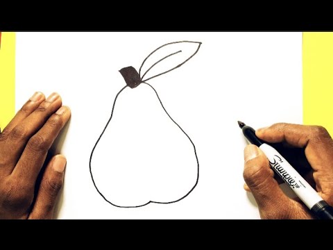 Cómo Dibujar Una Pera Fácil Paso a Paso - YouTube