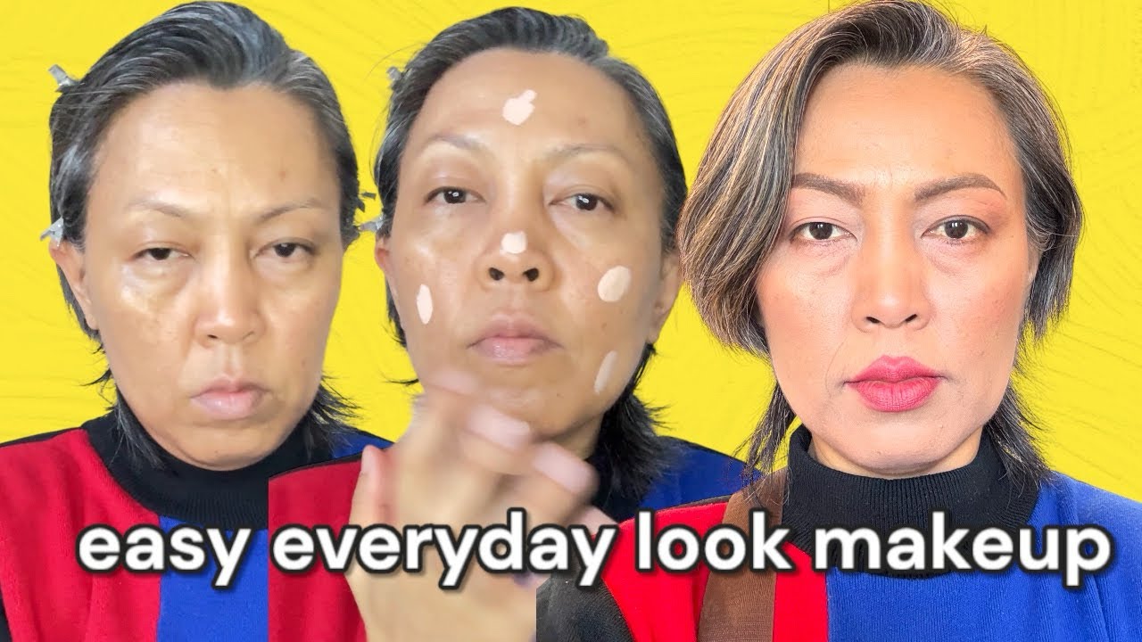 Easy everyday look makeup transformation #makeup #makeuptutorial # ...