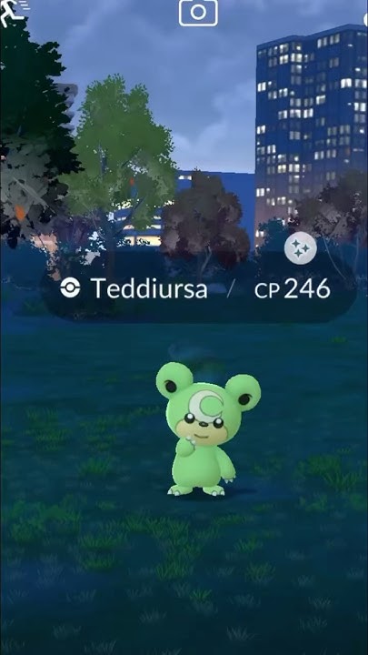 Shiny Teddiursa caught during spotlight hour in Pokemon Go! - YouTube
