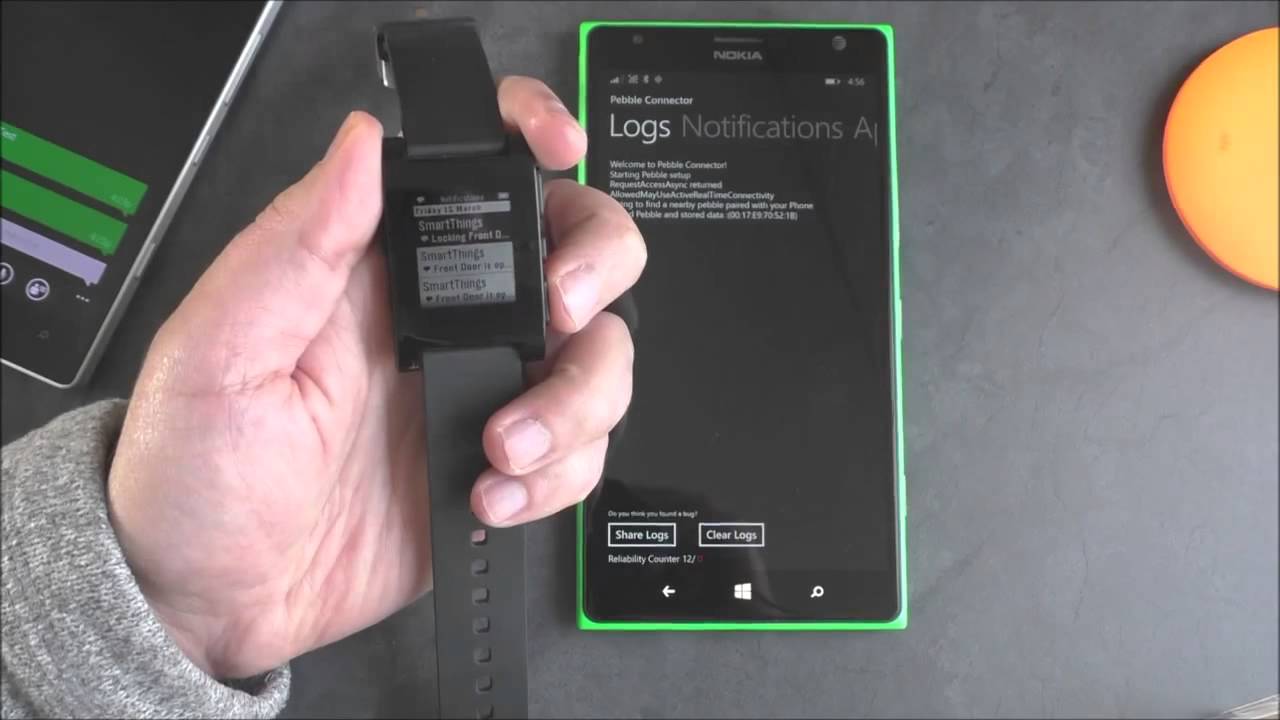 Pebble Connect hands on with Windows Phone - YouTube