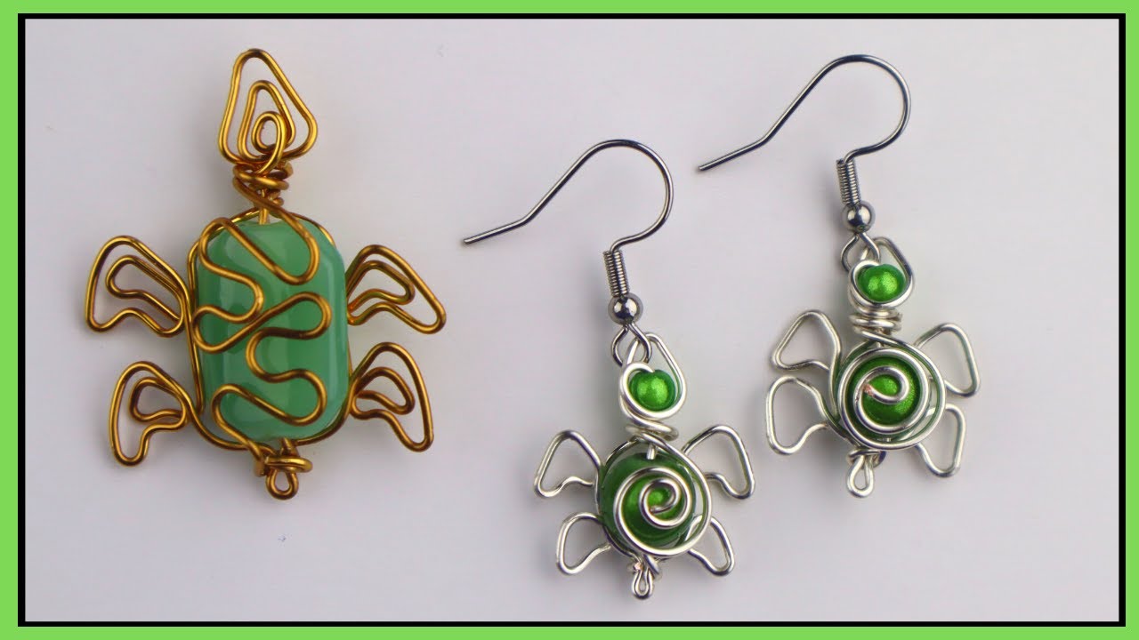 Turtle Earrings & Pendants Wire Jewelry Making Tutorial - YouTube