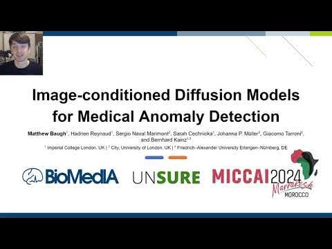 Image Conditioned Diffusion Models for Medical Anomaly Detection - YouTube