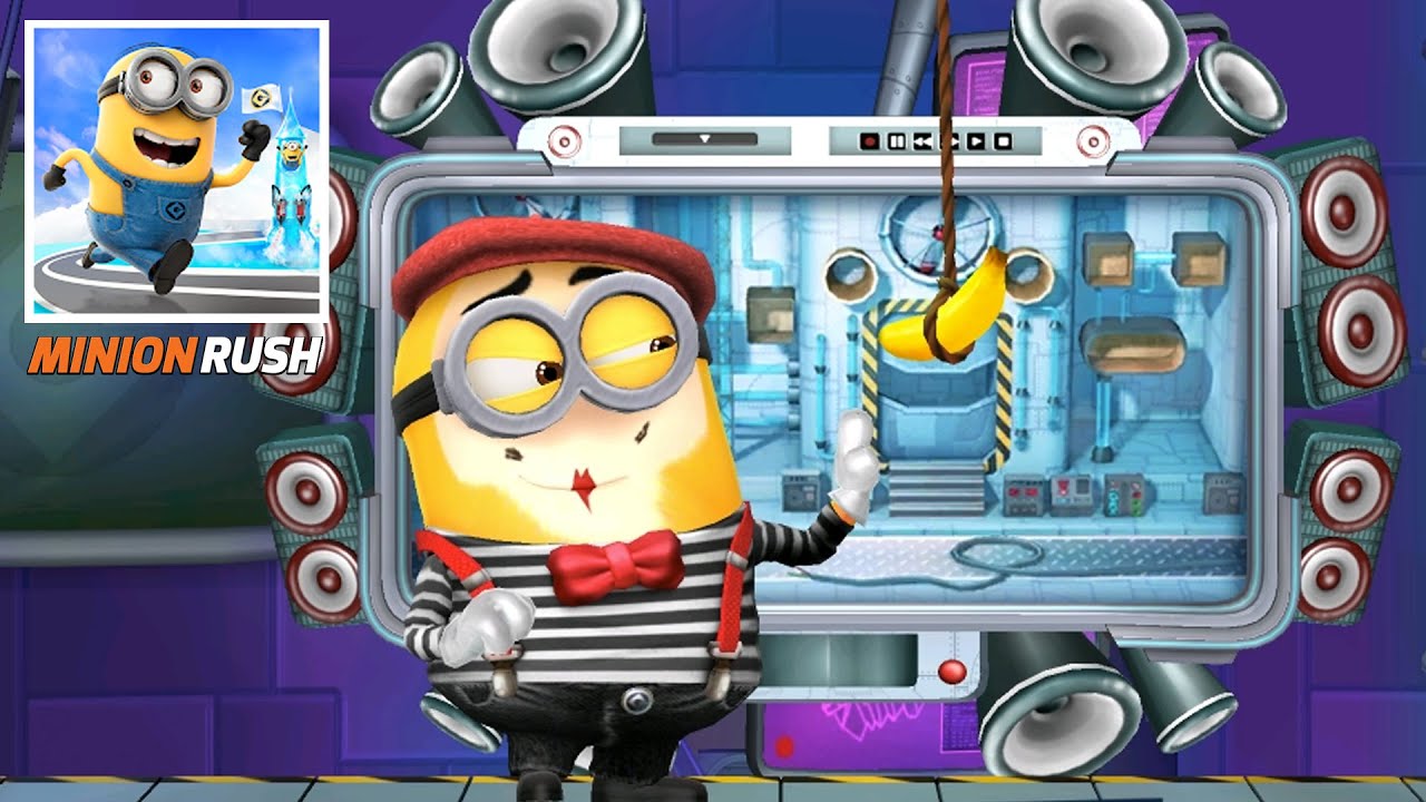 Mime costume Minion Rush Fullscreen High Tech event reward gameplay ...