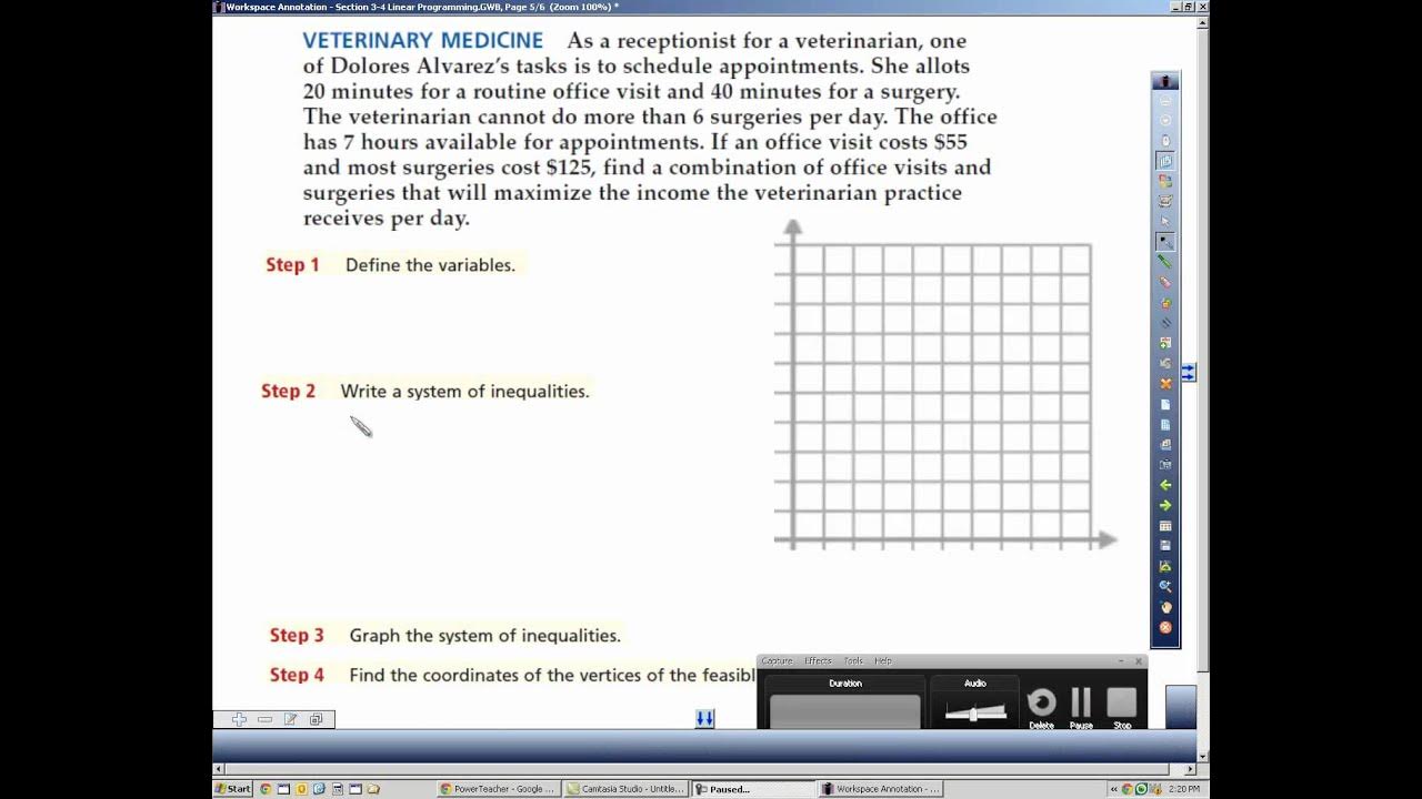 Algebra 2 Section 3 4 Linear Programming - YouTube