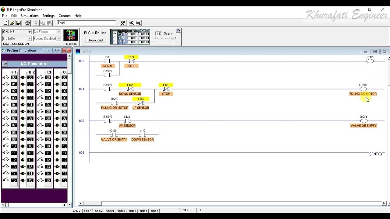 Automatic tank filling ladder logic - YouTube
