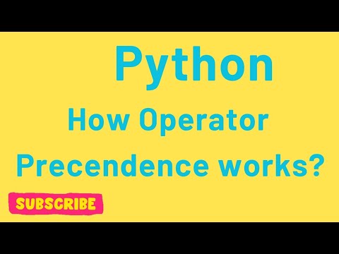 Operator Precedence in Python | Example Programs - YouTube