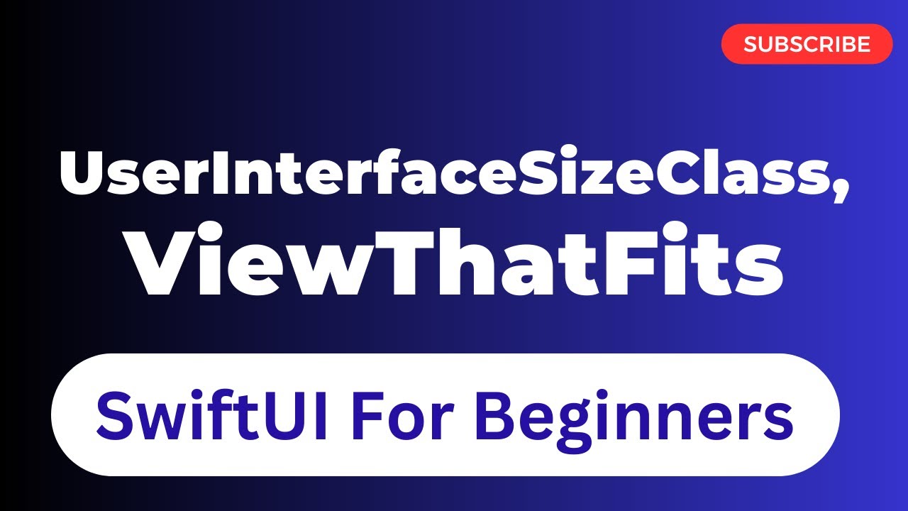 Swiftui Responsive Ui Userinterfacesizeclass Viewthatfits Episode 37 Youtube 8843