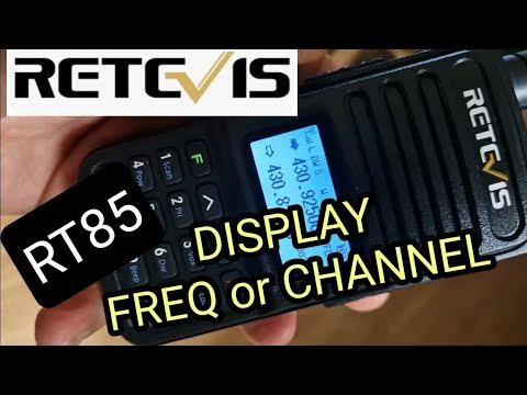 RETEVIS RT85 , SELECT MEMORY /CHANNEL or FREQUENCY DIsplay - YouTube